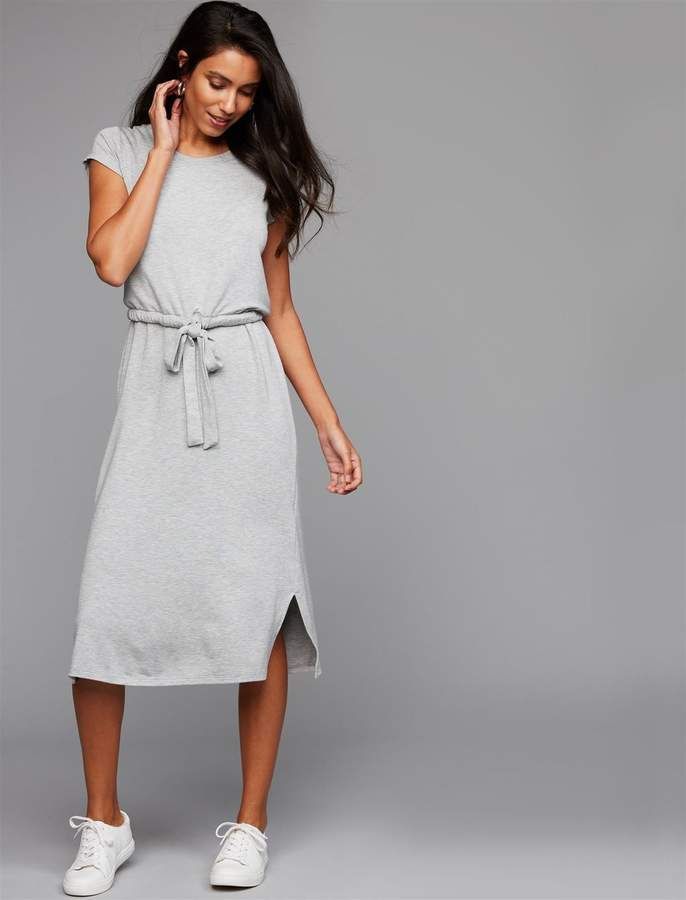 A Pea In The Pod Pull Over Mock Layer Nursing Dress Nursing Dress