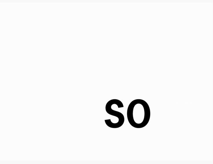 The Word So Is Written In Black On A White Background