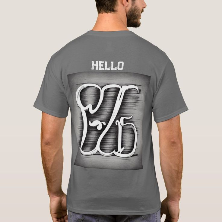 Hello Yk Font Men T Shirt Design Fonts Tshirt Designs Hello Zazzle Wall Art T Shirt Men