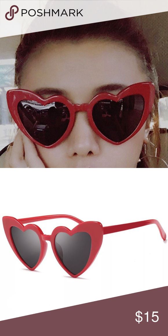 Oversized Red Heart Uv400 Sunglasses Heart Sunglass Uv400 Sunglasses Sunglasses
