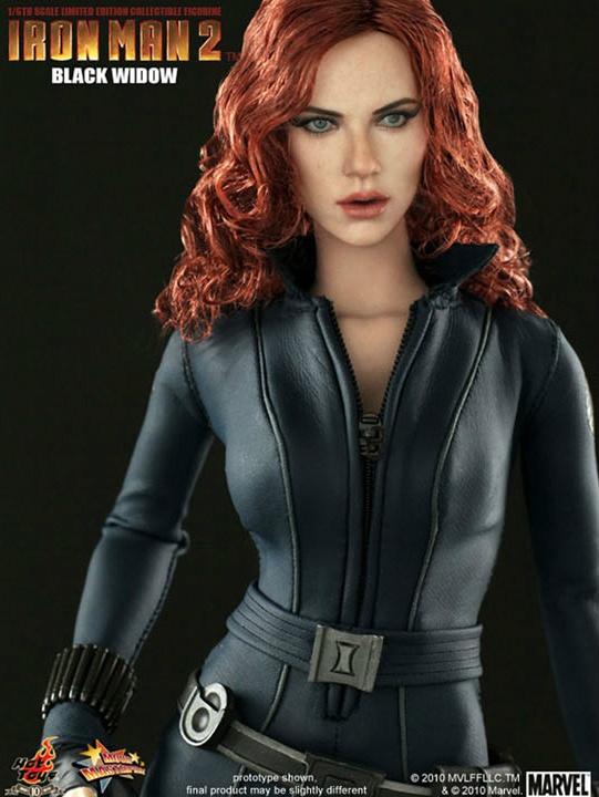 The Black Widow Figure Is Shown In Action