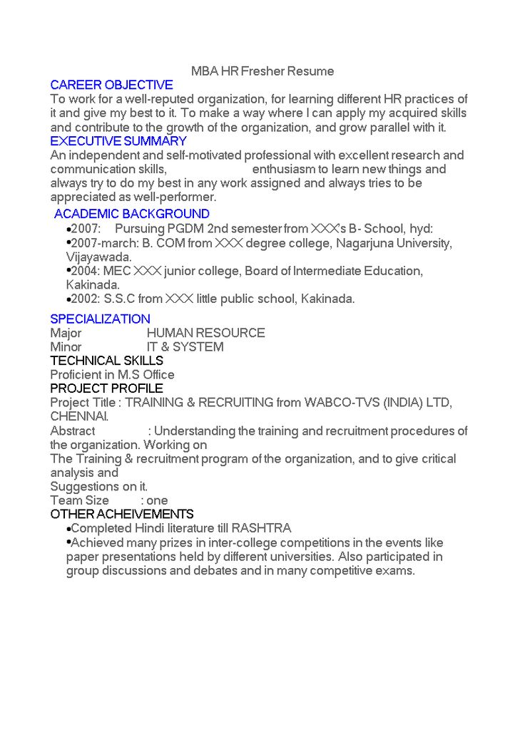 MBA HR Fresher Resume - How to create a MBA HR Fresher Resume? Download ... MBA HR Fresher Resume - How to create a MBA HR Fresher Resume? Download ...
