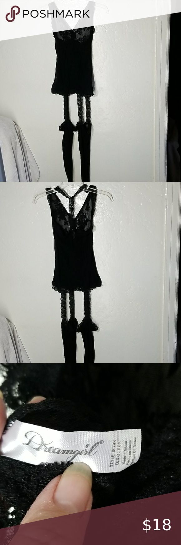 Dreamgirl Lace Garter Dress With Stockings Dress With Stockings