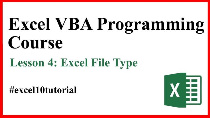Excel Vba Programming Course Lesson 4