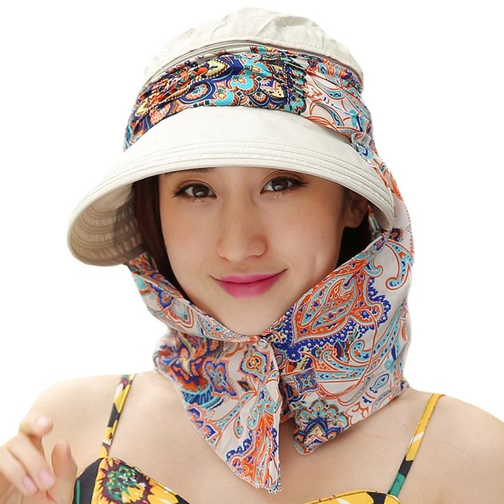 Ladies Summer Beach Cotton Big Brim Foldable Sun Floppy Sunblock Hat