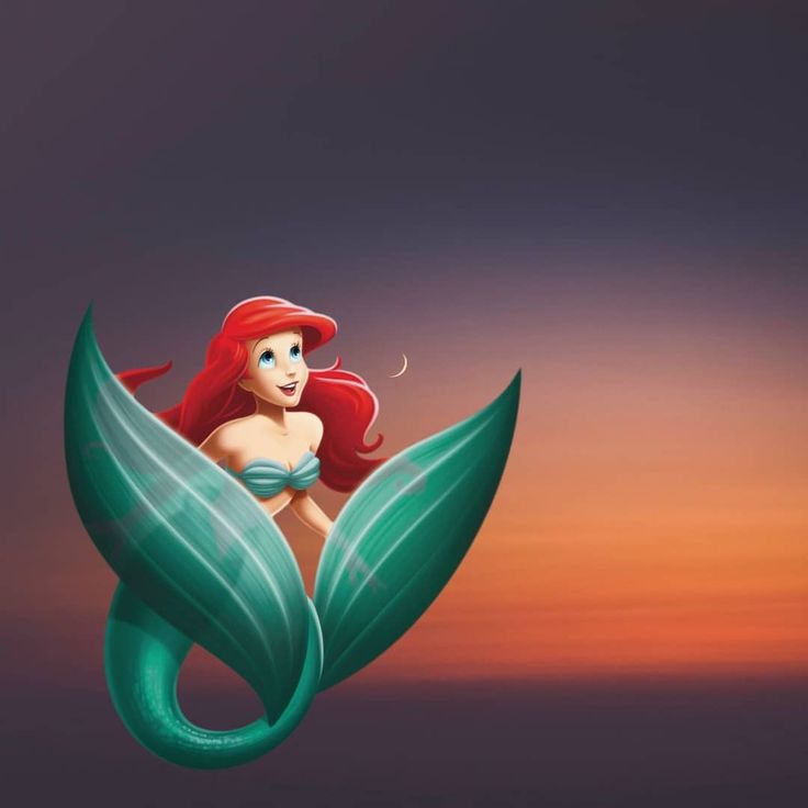 Collage Princess On Instagram Ariel And The Moon Ariel Princess Disney Mermaid