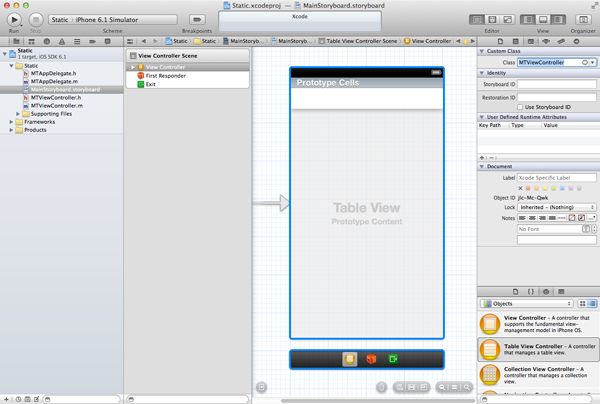 Customizing Table View Cells - Static Cells - Adding a Table View ... Customizing Table View Cells - Static Cells - Adding a Table View ...