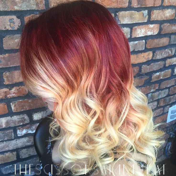 Red And Blonde Ombre Hair Colors Ideas Ombre Hair Blonde Ombre