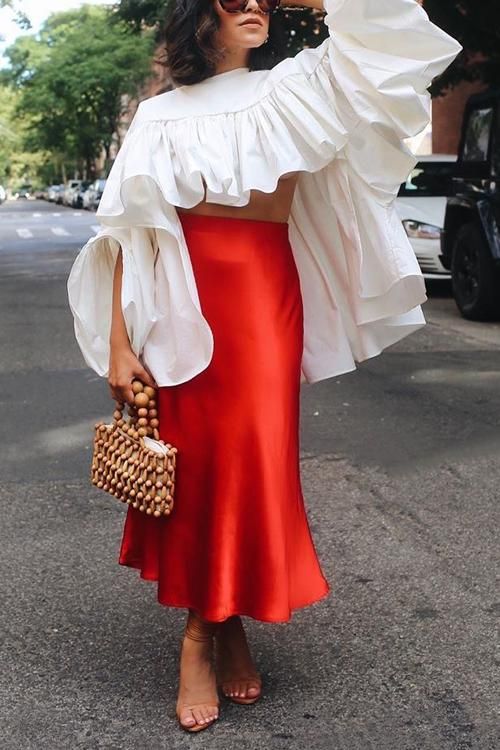 Satin Zipper Skirts Fashion Fashion Outfits Classy Casual Outfits