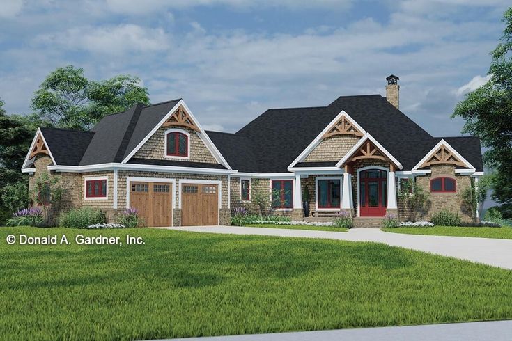 Plan 444411GDN: 3600 Square Foot Hillside Craftsman Home Plan with ... Plan 444411GDN: 3600 Square Foot Hillside Craftsman Home Plan with ...