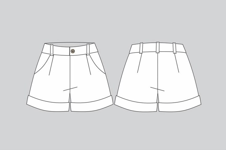 Premium Vector Shorts Vector Tailored Shorts Drawing Woman Shorts Fashion Illustration