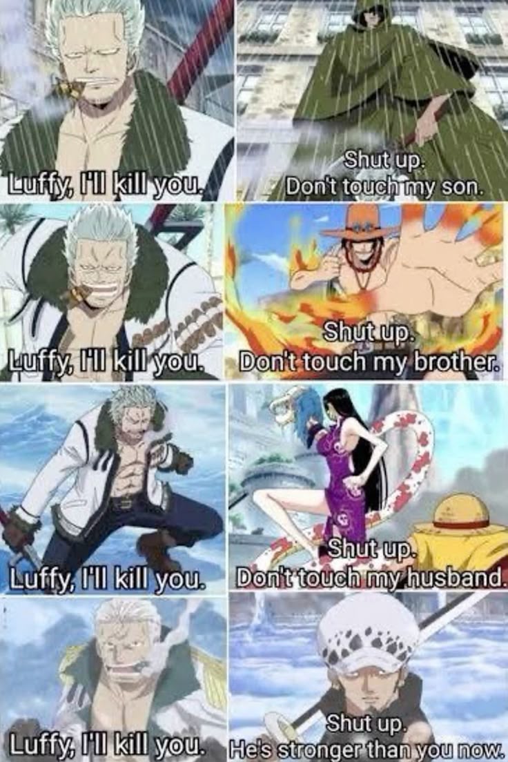 Smokerluffy Ill Kill You Luffygood Luck W That One Piece Comic One Piece Funny Moments