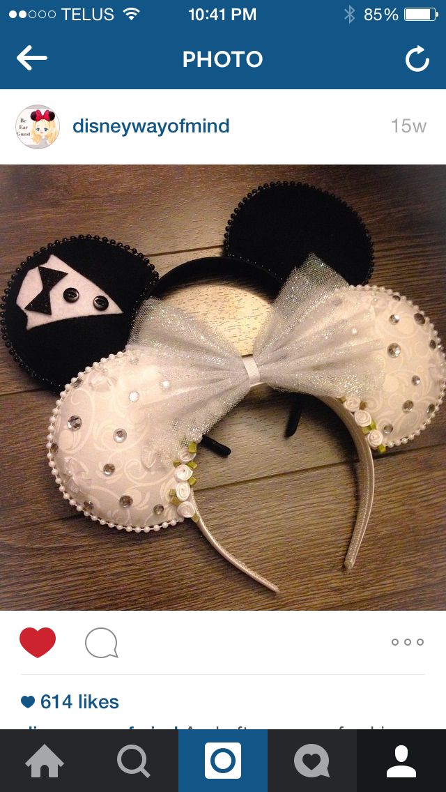 Bride And Groom Wedding Mouse Ears Diy Mickey Ears Disney Ears Disney Wedding