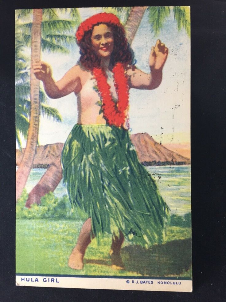 Vintage Postcard Hawaii Hula Girl 1930s Ebay In 2020 Hawaii Hula Hula Girl Vintage