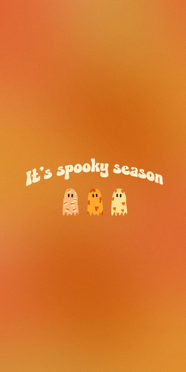 Wallpaper Background Aesthetic Halloween Spooky Ghost Orange