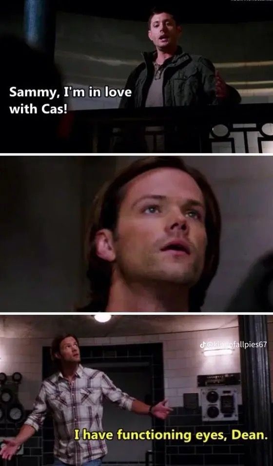 Destiel Is So Obvious Dean Destiel Supernatural Fangirl Supernatural Jokes