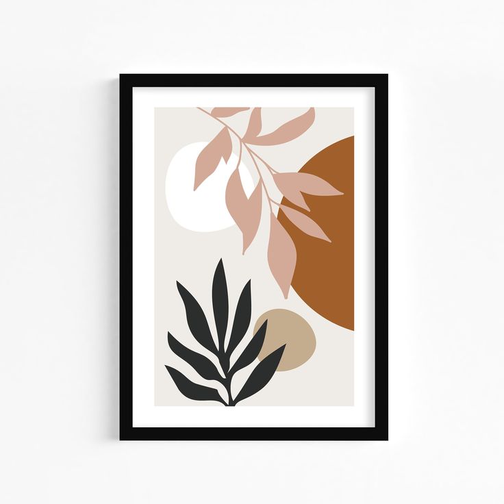Leaf Print Abstract Leaf Print Abstract Leaf Wall Art Leaf Print Botanical Print Pink Print