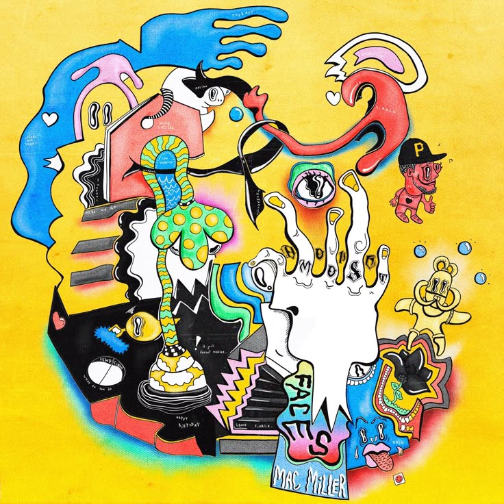 Alternate Faces Album Cover Art Wallpaper Mac Miller Poster Art