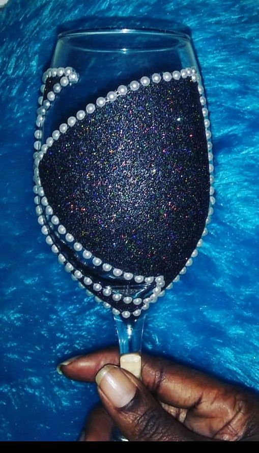 Pin Van Ria Jay Op Glitter Wine Glasses Diy