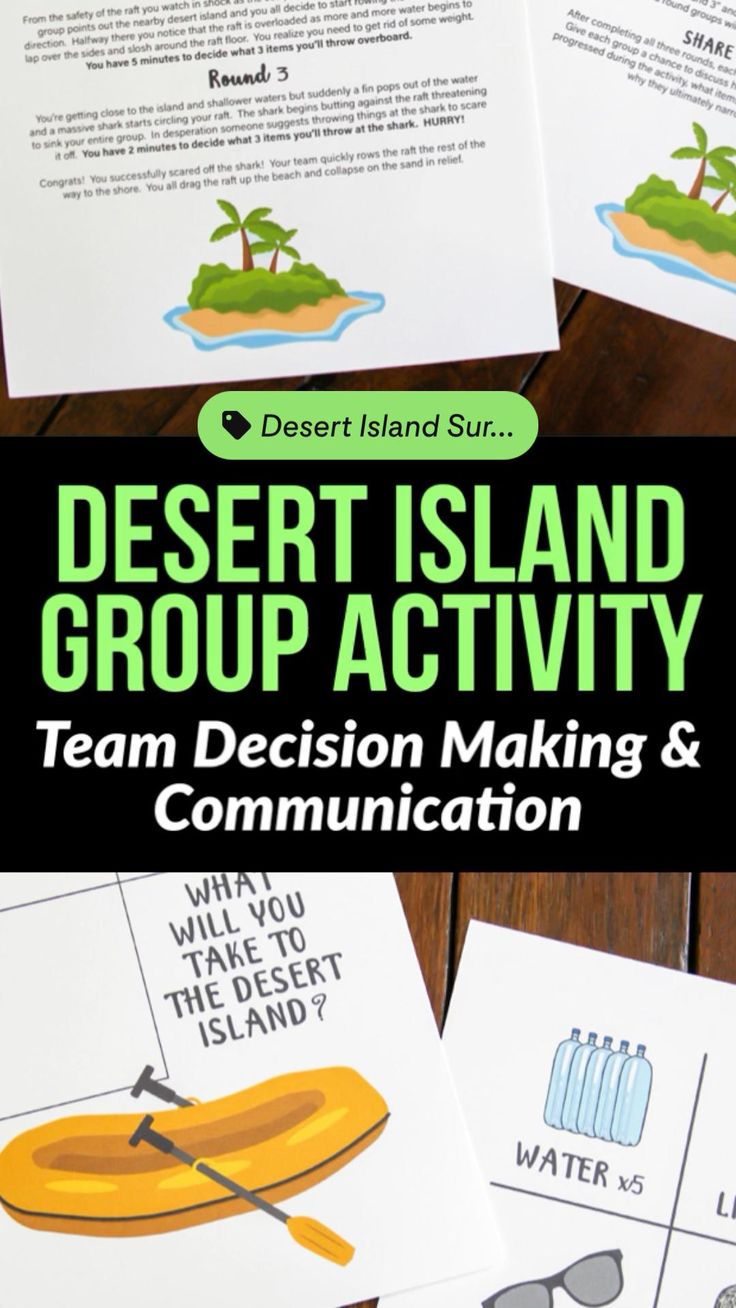 Desert Island Printable Group Communication Icebreaker Game, Team ... Desert Island Printable Group Communication Icebreaker Game, Team ...