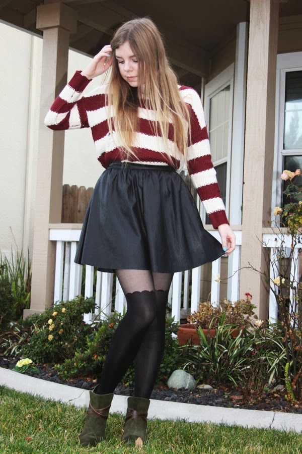 Pin By Madison Martine On Fashion ♡ Fashion Skater Skirt Tights
