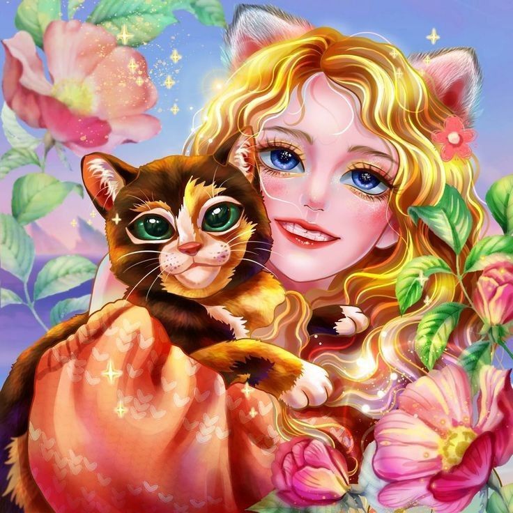 Pin By Vicki Fowler On Art Faces Female Art Cats And Kittens Adult Coloring Books