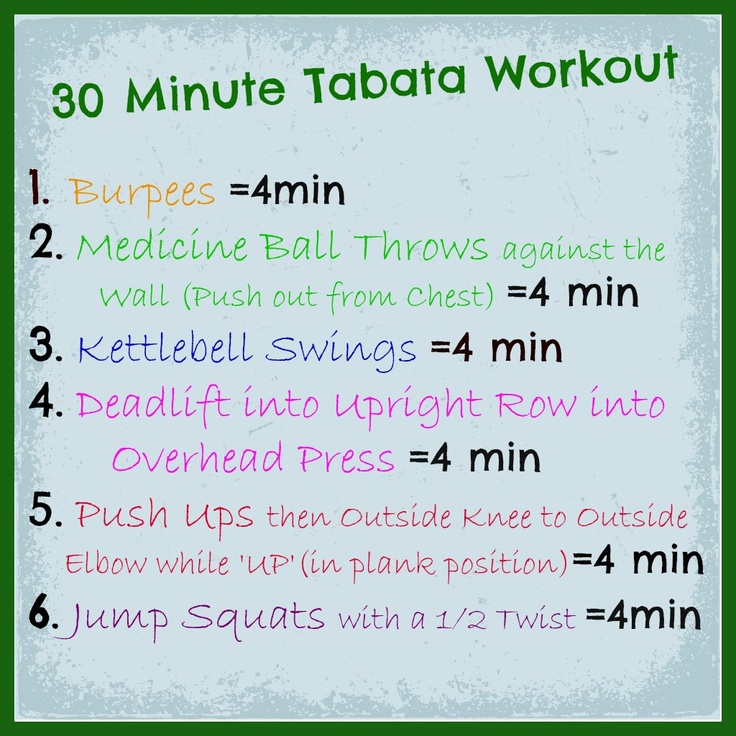 30 Minute Sample Tabata Workout