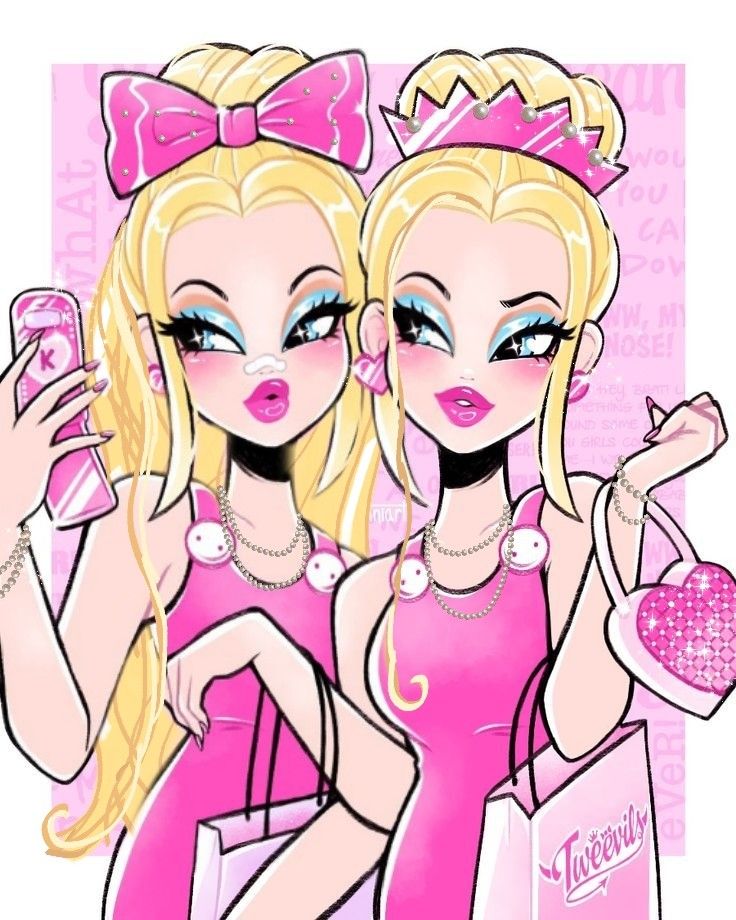Bratz Kirstee And Kaycee In 2023 Cute Art Girl Cartoon Mini Drawings