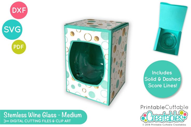 Medium Stemless Wine Glass Box Svg Glass Boxes Wine Glass Designs Stemless Wine Glass