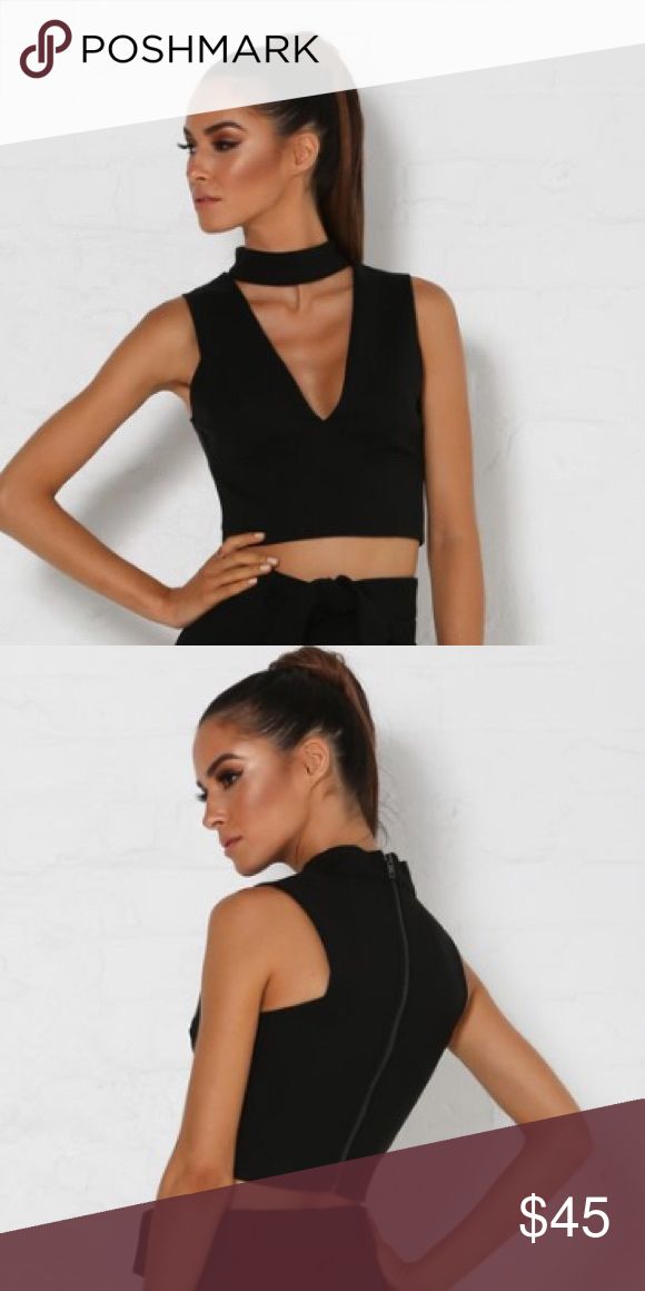 Choker Crop Top Black