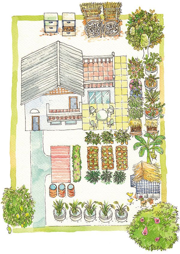 พื้นที่ของความสุขรอบบ้านผ่านวิถี เกษตรทฤษฎีใหม่ บ้านและสวน การออกแบบ
