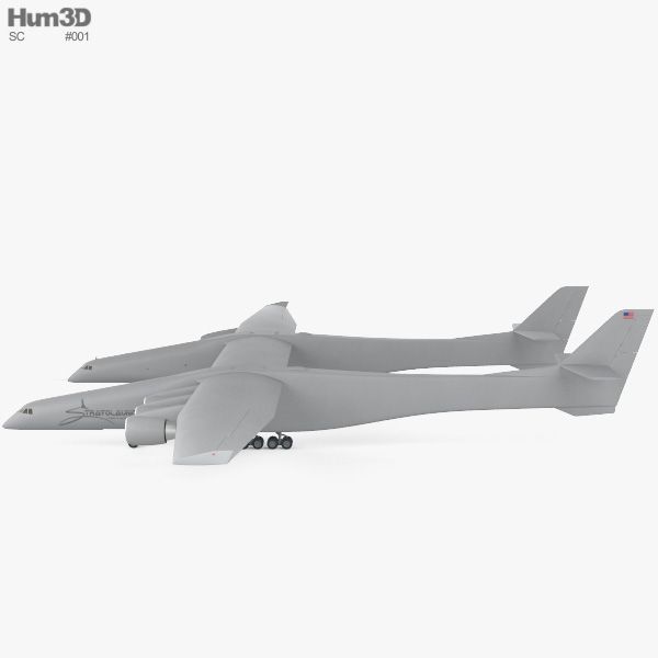 3d Model Of Scaled Composites Stratolaunch Model 351 3d Model Composition Model Aircraft