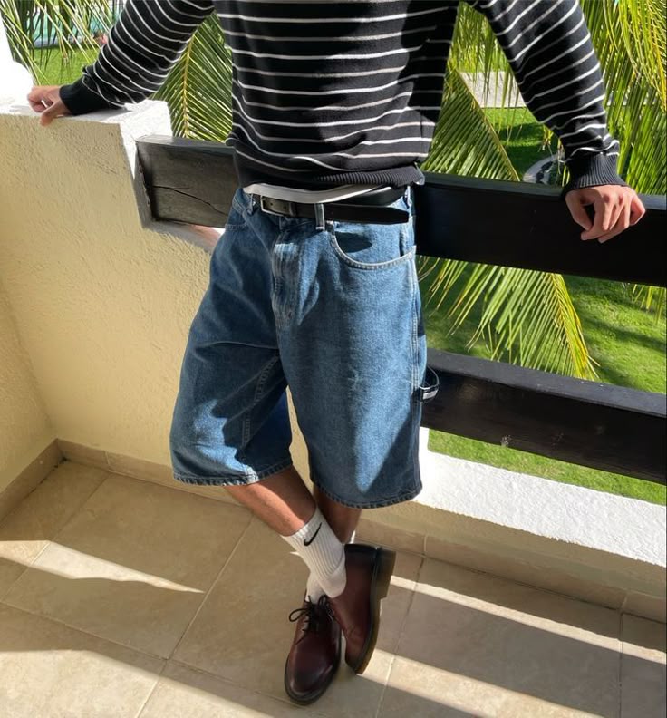 Male Streetwear Retro Jorts Ootd Fashion Grail Inspo Summer