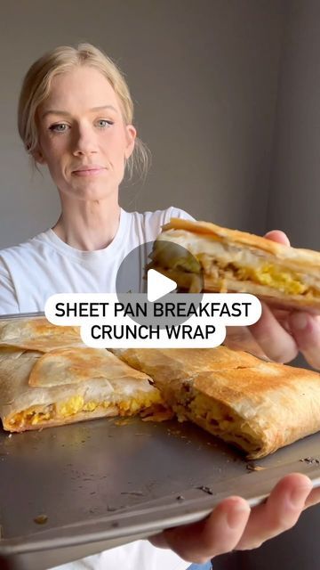 Andrea On Instagram Sheet Pan Breakfast Crunchwrap 1 Take A Sheet Pan And Spray With A Little