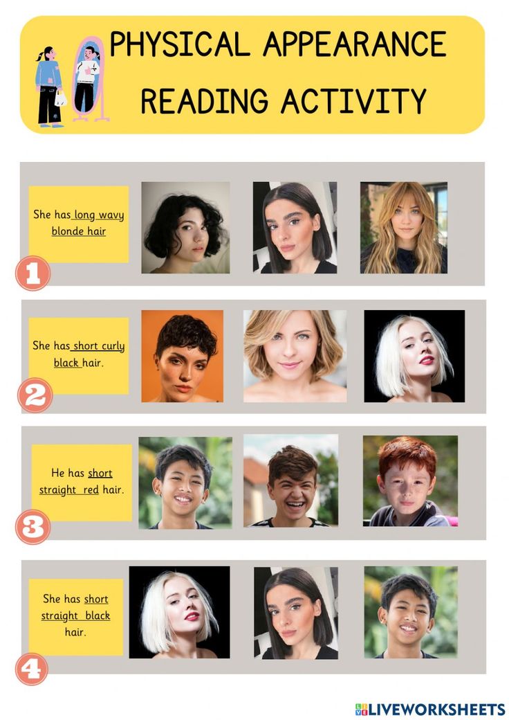 Physical appearece reading activity worksheet | Reading activities ... Physical appearece reading activity worksheet | Reading activities ...