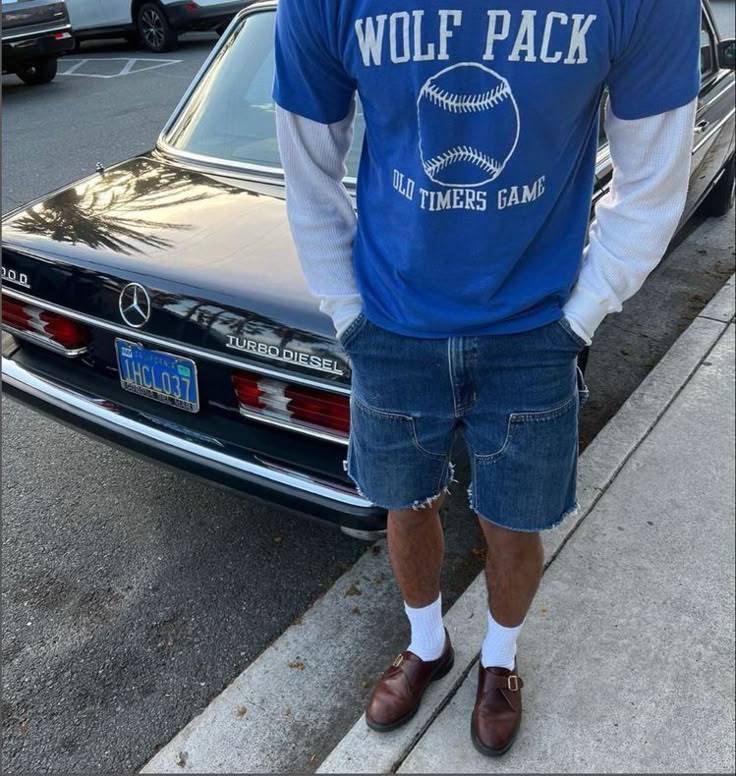 Male Streetwear Retro Jorts Ootd Fashion Grail Inspo Summer