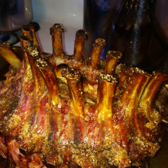 A Large Piece Of Meat That Has Been Cut Into Smaller Pieces And Is Sitting On A Table