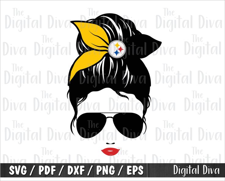 Steelers Football Messy Bun Svg Football Messy Bun Svg Cricut