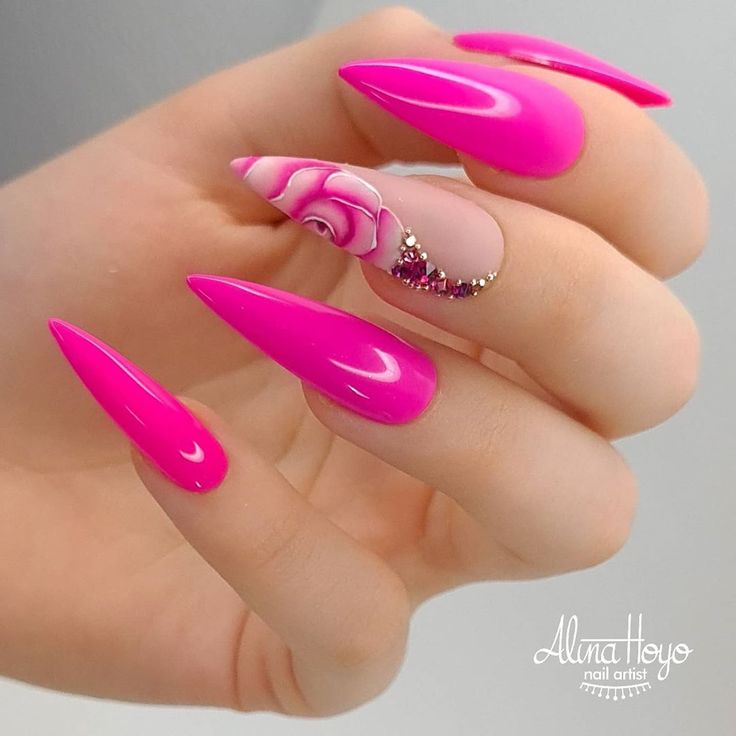 45 Summer Stiletto Nail Art Design Will Inspire You In 2020 In 2020