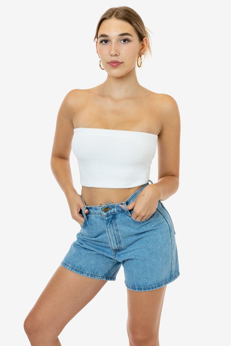 Rlt3293 Loop Terry Tube Top Tube Top Cropped Tube Top Tops