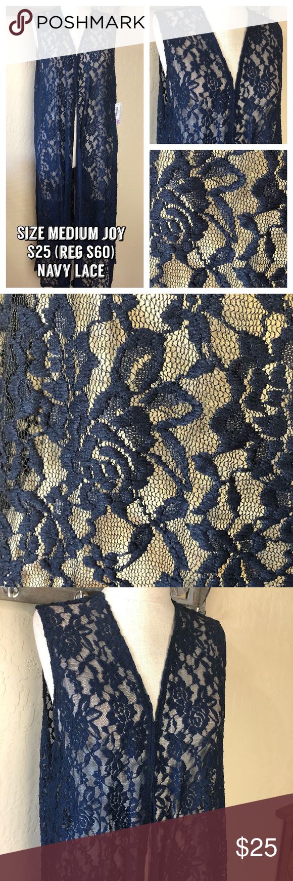 Lularoe Size Medium Navy Lace Joy Navy Lace Lace Navy Color