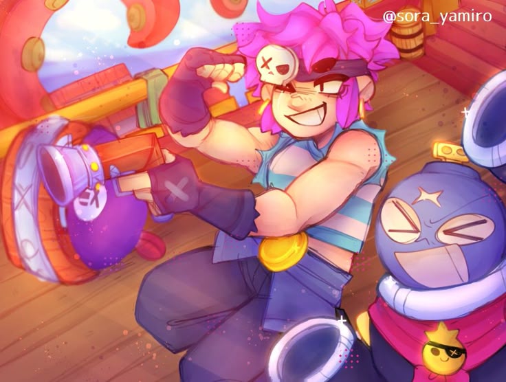 Pirate Trio Brawl Stars Doodle Art Mario Characters Brawl