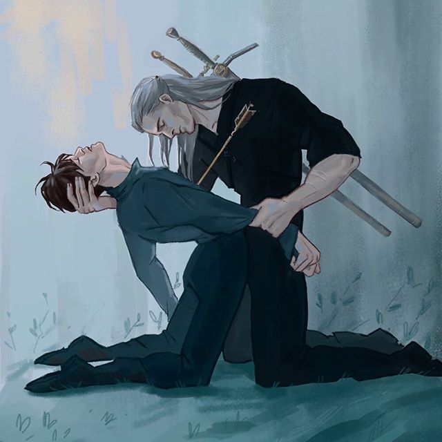 ️geralt X Jaskier The Witcher ️ Белые волки Ведьмак Художники