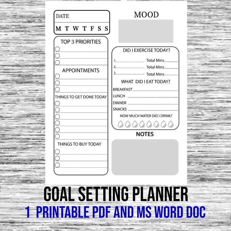 Digital Download, Goal Setting Planner Sheet, Goal Setting Planner Page ... Digital Download, Goal Setting Planner Sheet, Goal Setting Planner Page ...