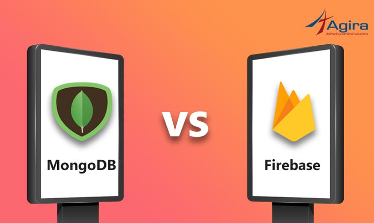 two billboards with the words mongodb and firebase next to each other two billboards with the words mongodb and firebase next to each other