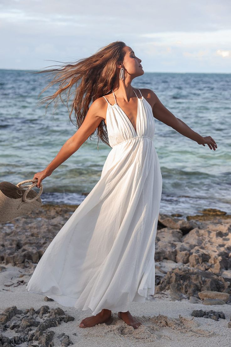 Follow Your Bliss White Strappy Backless Midi Dress Beach White Dress Strappy Backless Dress