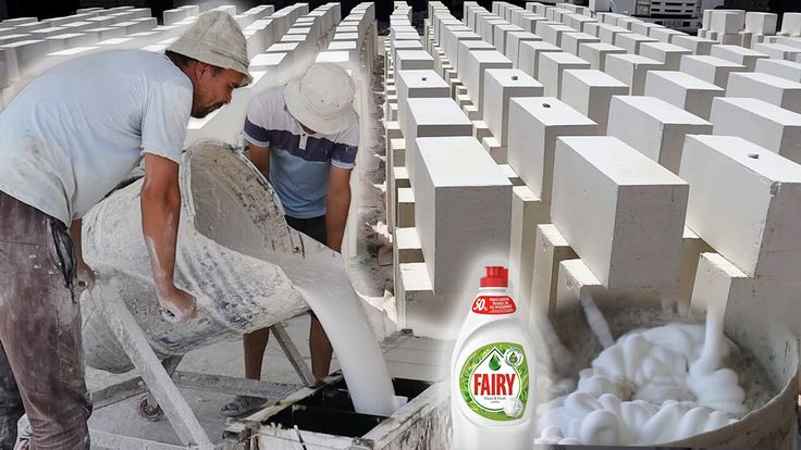 Lightweight Foam Concrete Blocks Amazing Process Of Making Foam