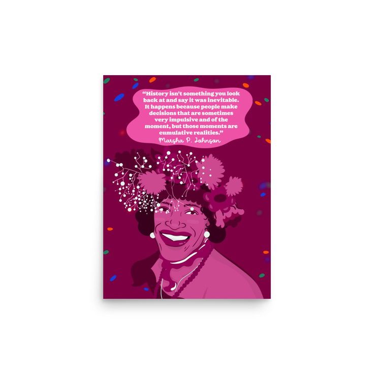 Marsha P Johnson Quote Poster In 2023 Poster Making Quote Posters Poster