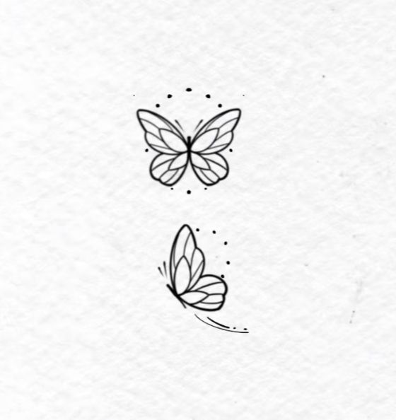 Discrete Butterfly Semi Colon Tattoo In 2023 Simple Butterfly Tattoo Small Girly Tattoos