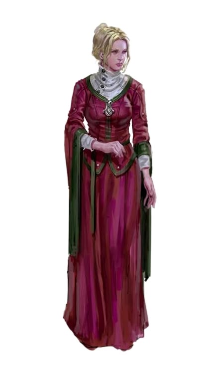 Female Human Aristocrat Red Dress Pathfinder Pfrpg Dnd Dandd 3 5 5th Ed